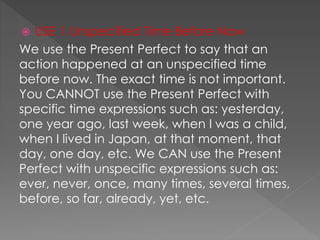 Present perfect | PPTX