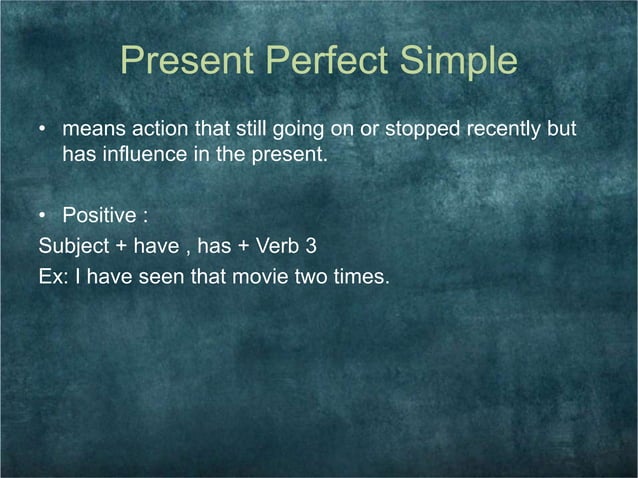 Present perfect | PPT