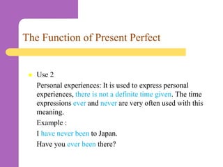 Present perfect | PPT