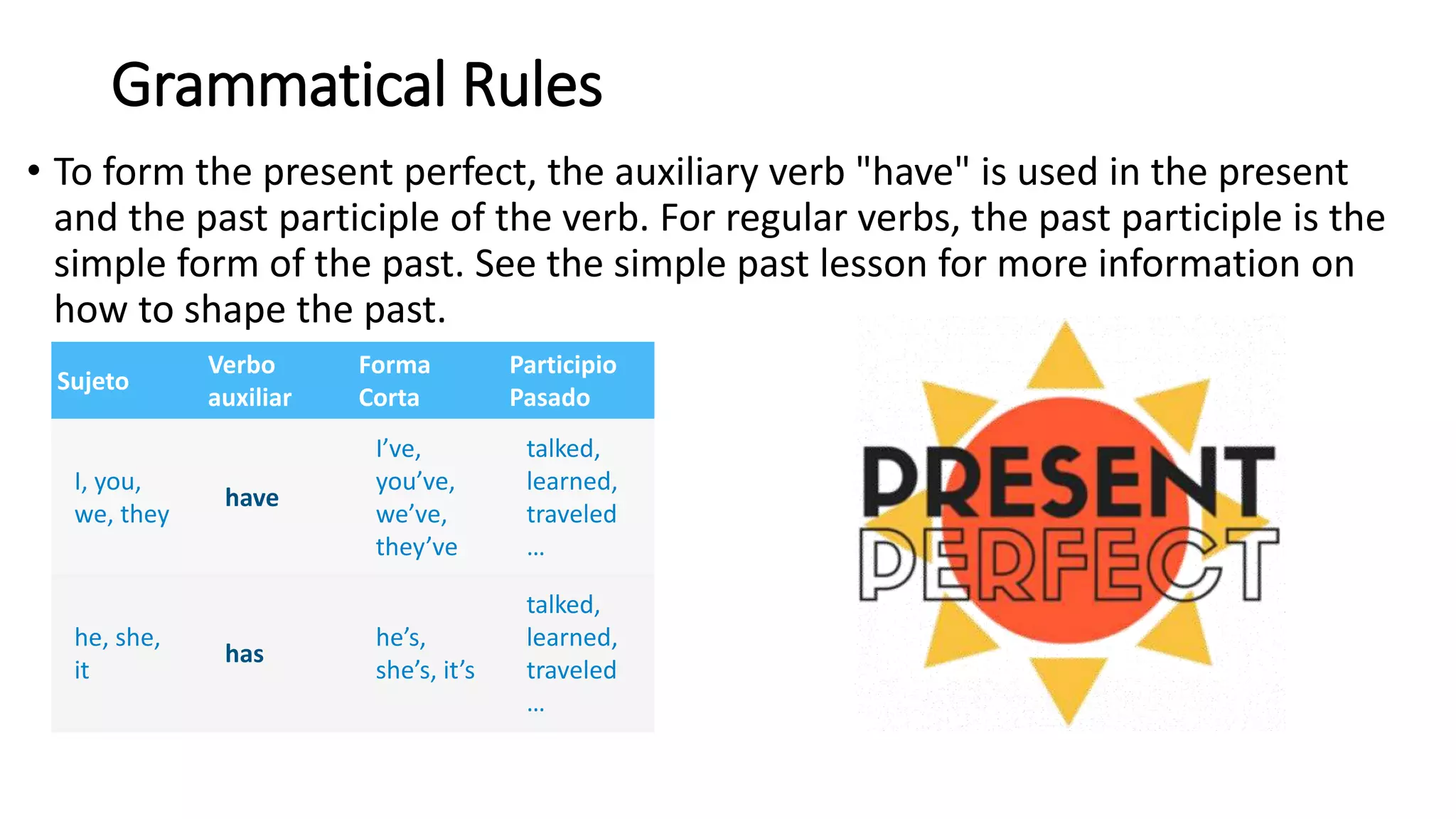 Present perfect | PPTX