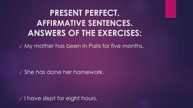 Present perfect | PPT