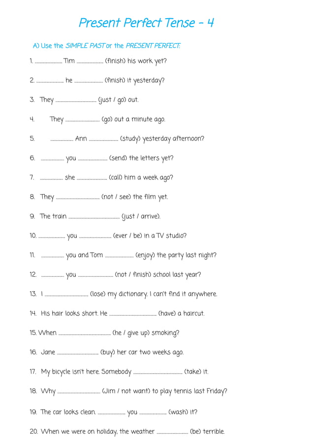 Present perfect 4 | PDF
