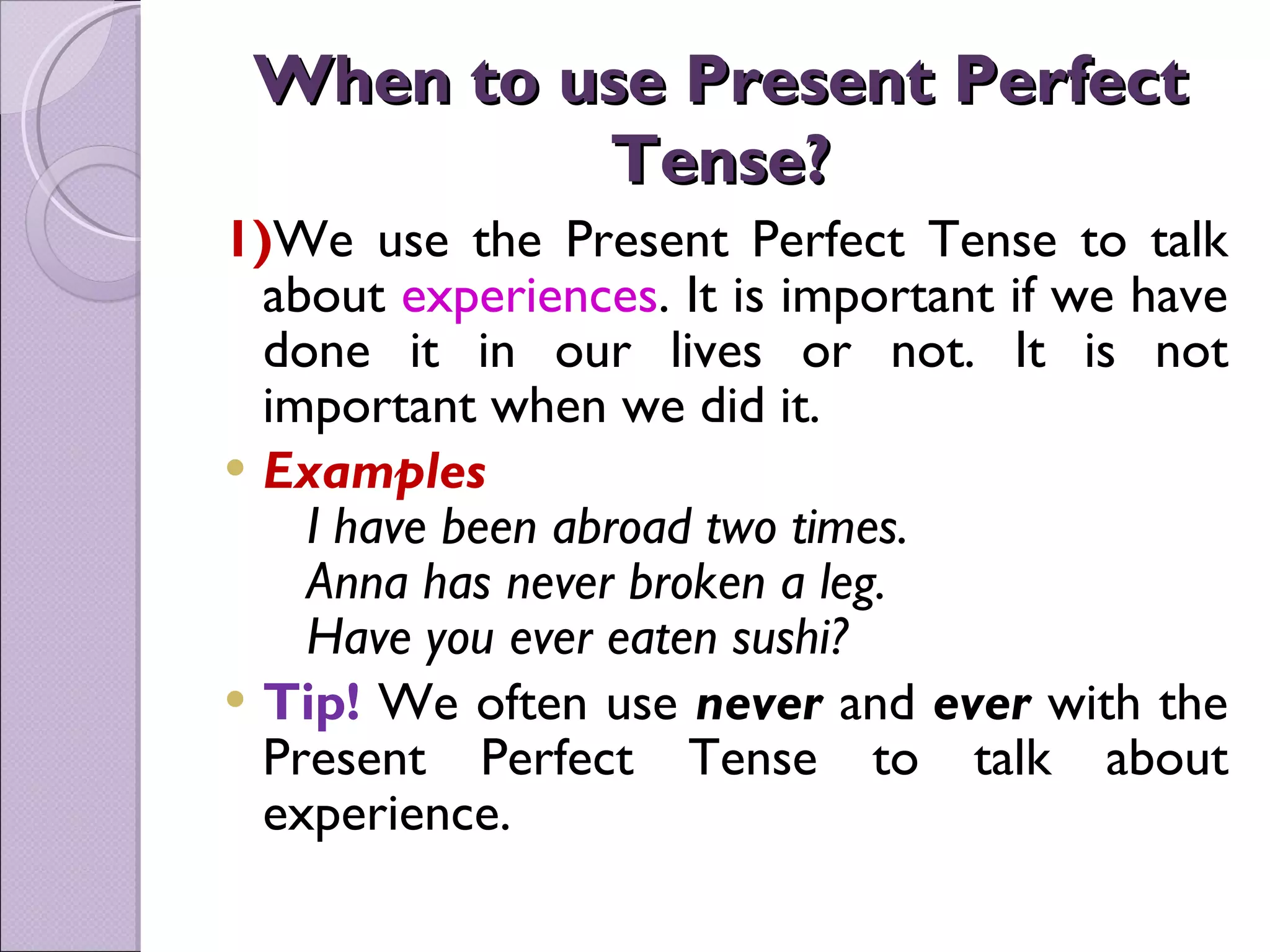Present perfect 3 | PDF