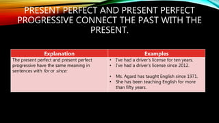 Present perfect and present perfect progressive 1 | PPTX