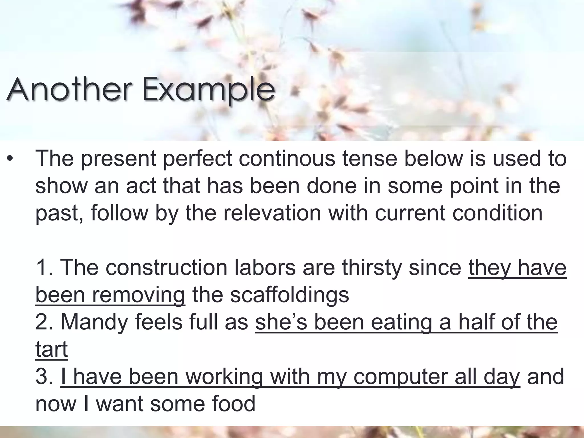 Present perfect continous ppt | PPT