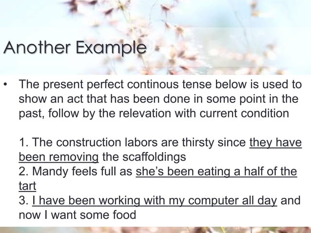 Present perfect continous ppt | PPT