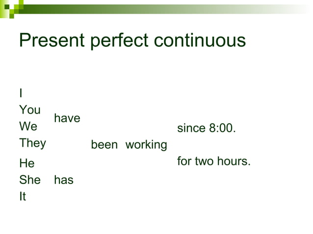 Present perfect continuous | PPT