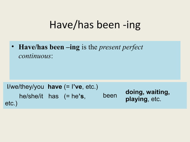 Present Perfect Continuous | PPT