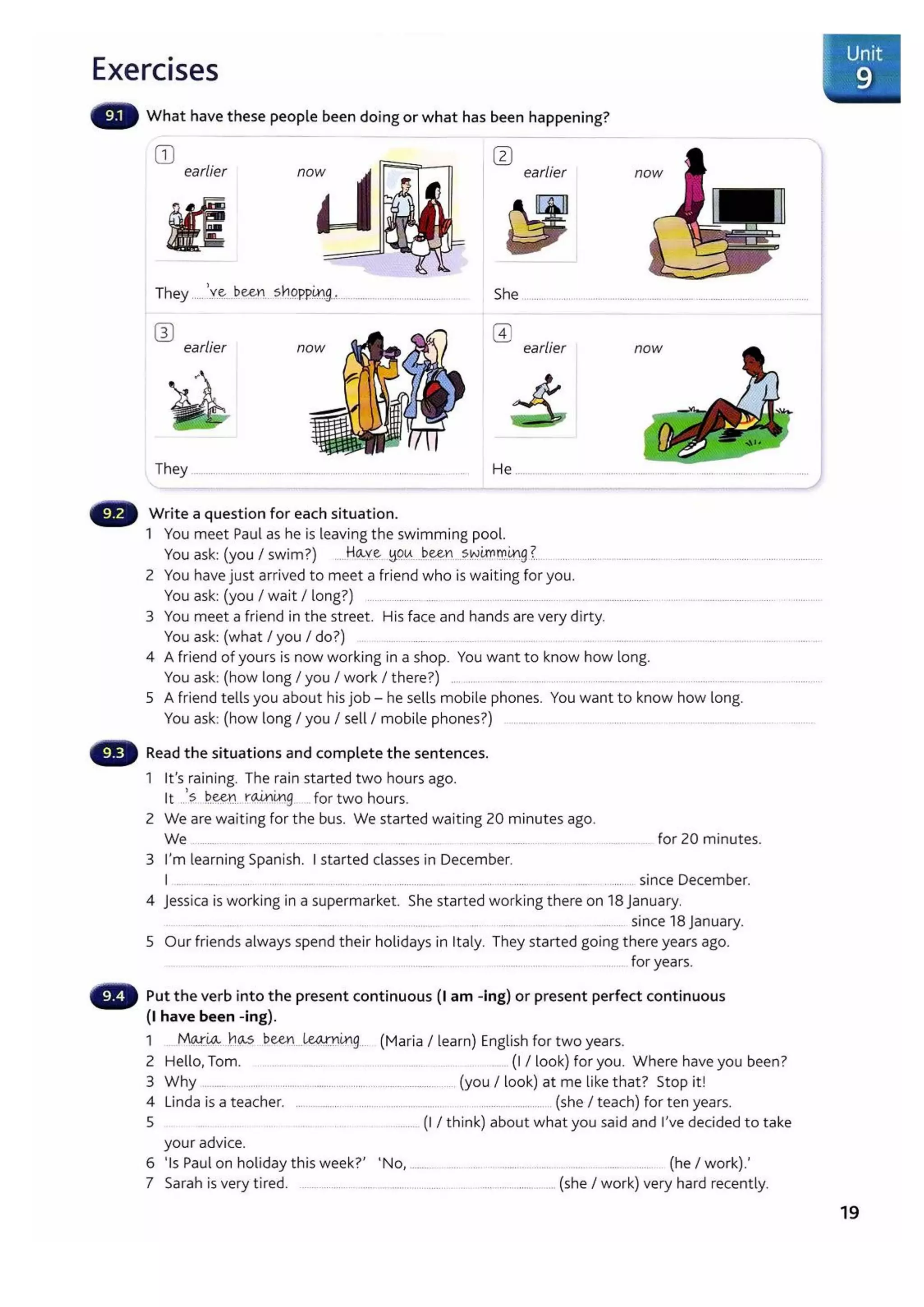 Present perfect continuous( intermediate) | PDF