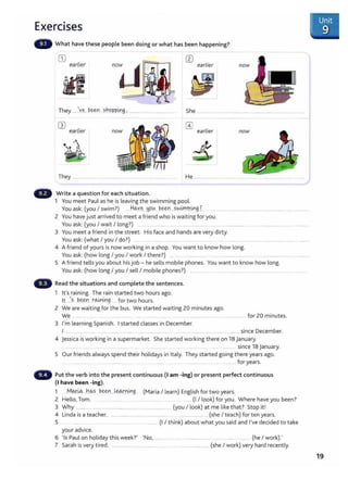 Present perfect continuous( intermediate) | PDF