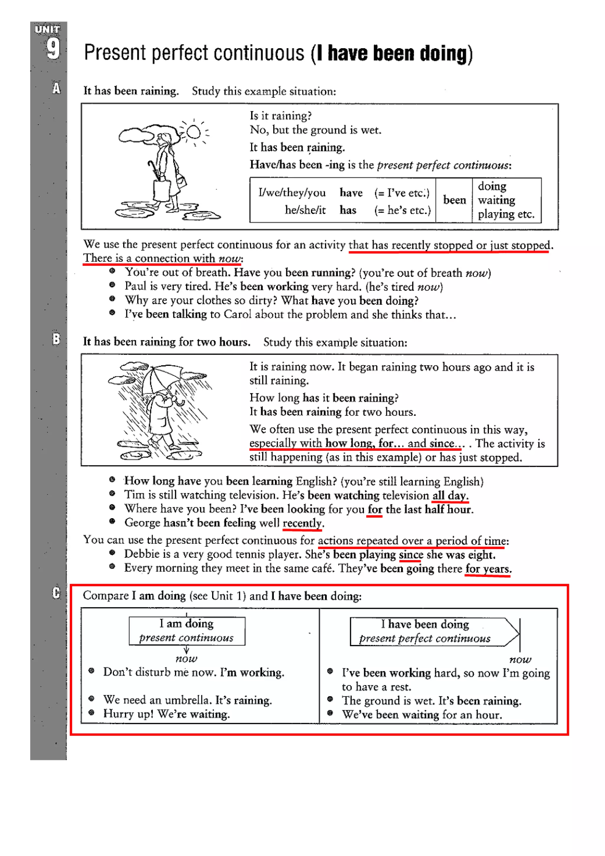 Present perfect continuous (intermidiate level) | PDF