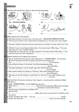 Present perfect continuous (intermidiate level) | PDF