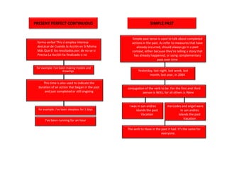 Present perfect continuous vs. simple past | PPTX