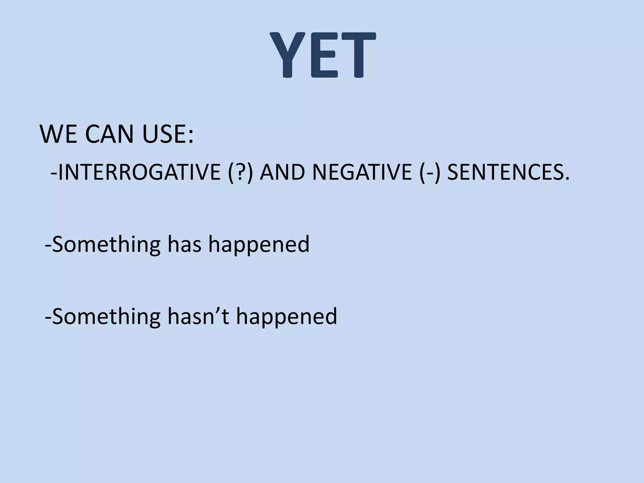 Present perfect for experiences and with | PPTX