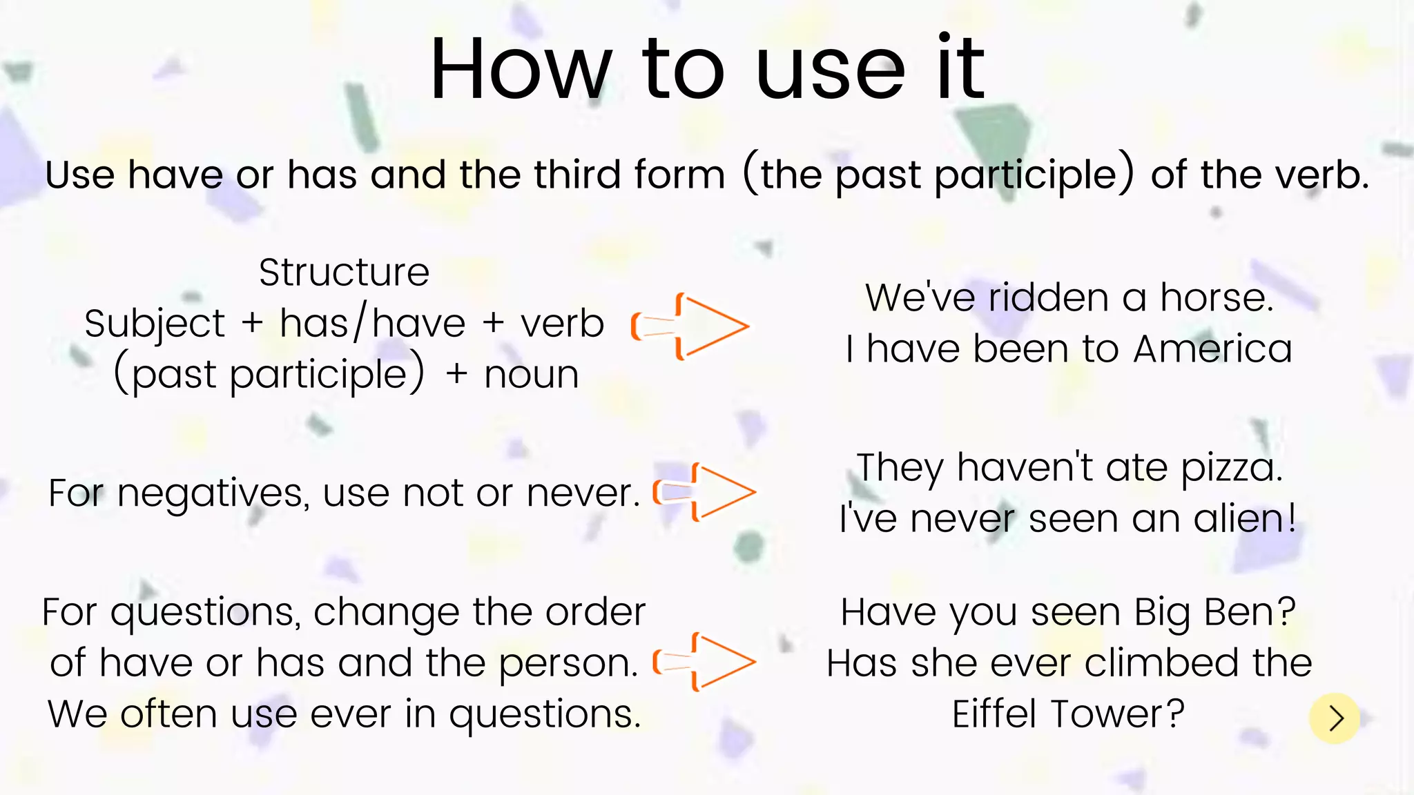 Present perfect for experiencies.pptx
