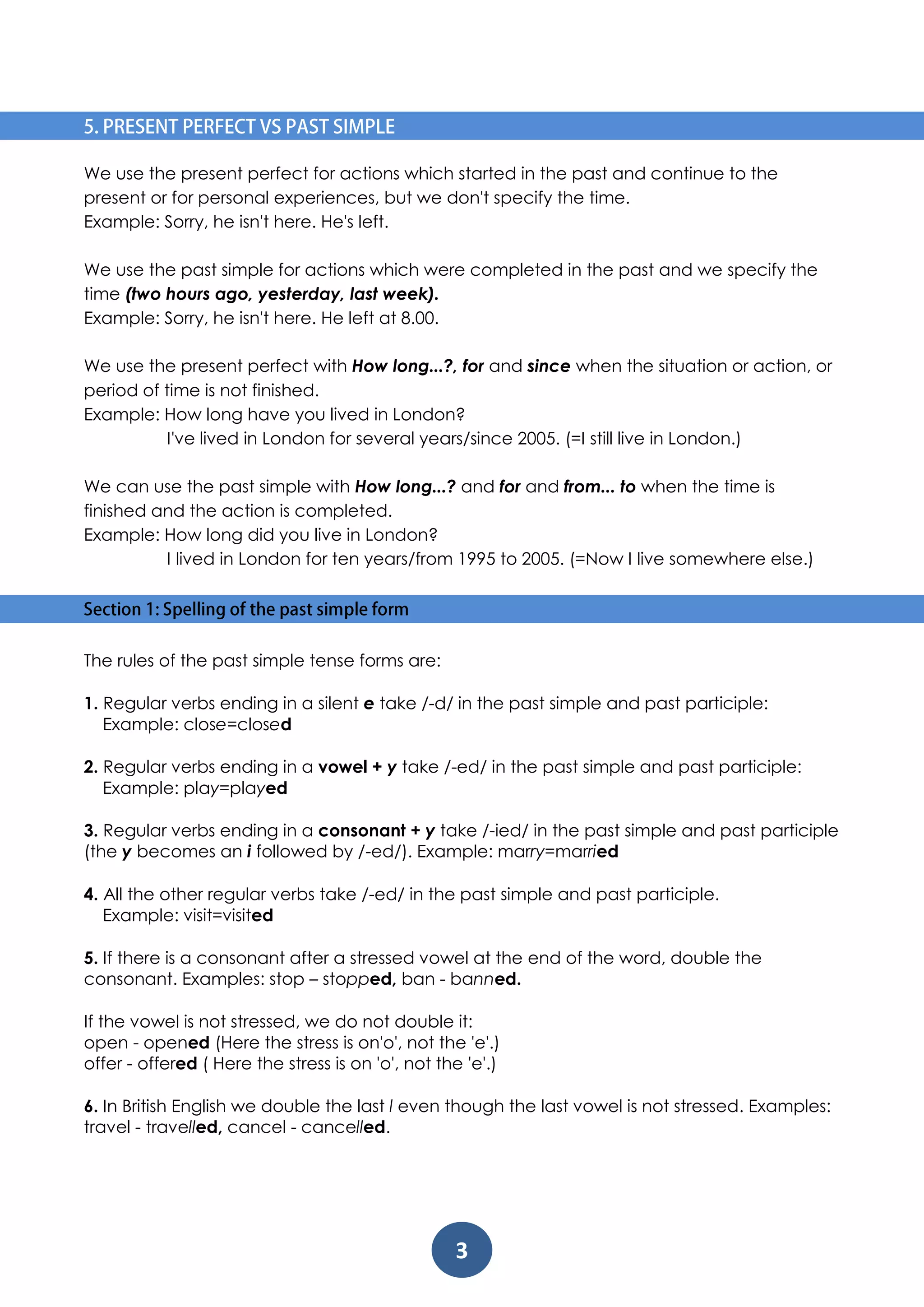 Present perfect handout enblog | PDF