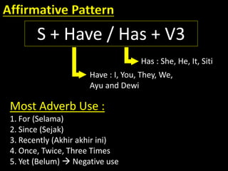 Present perfect material | PPT