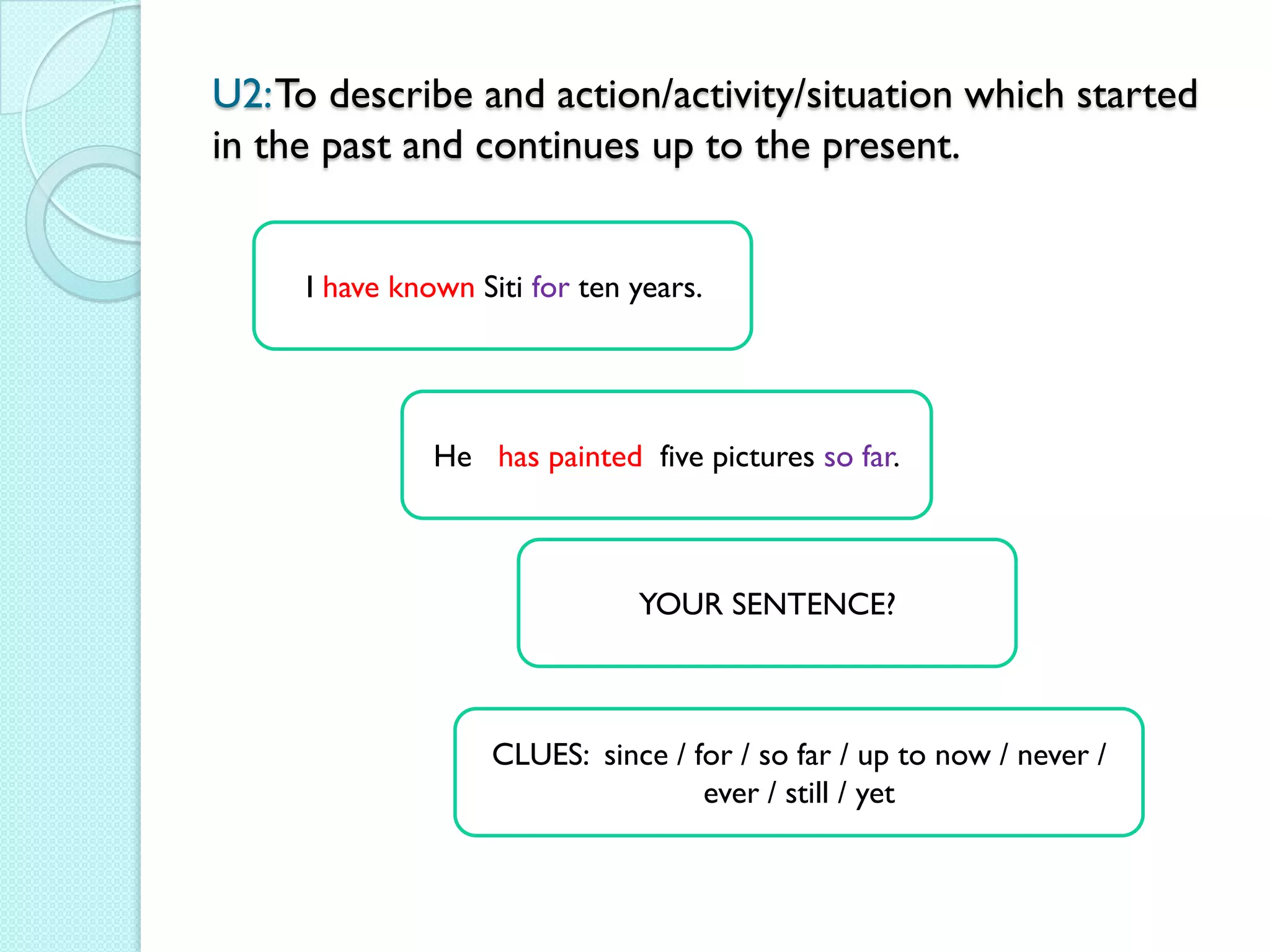 Present perfect notes | PPTX
