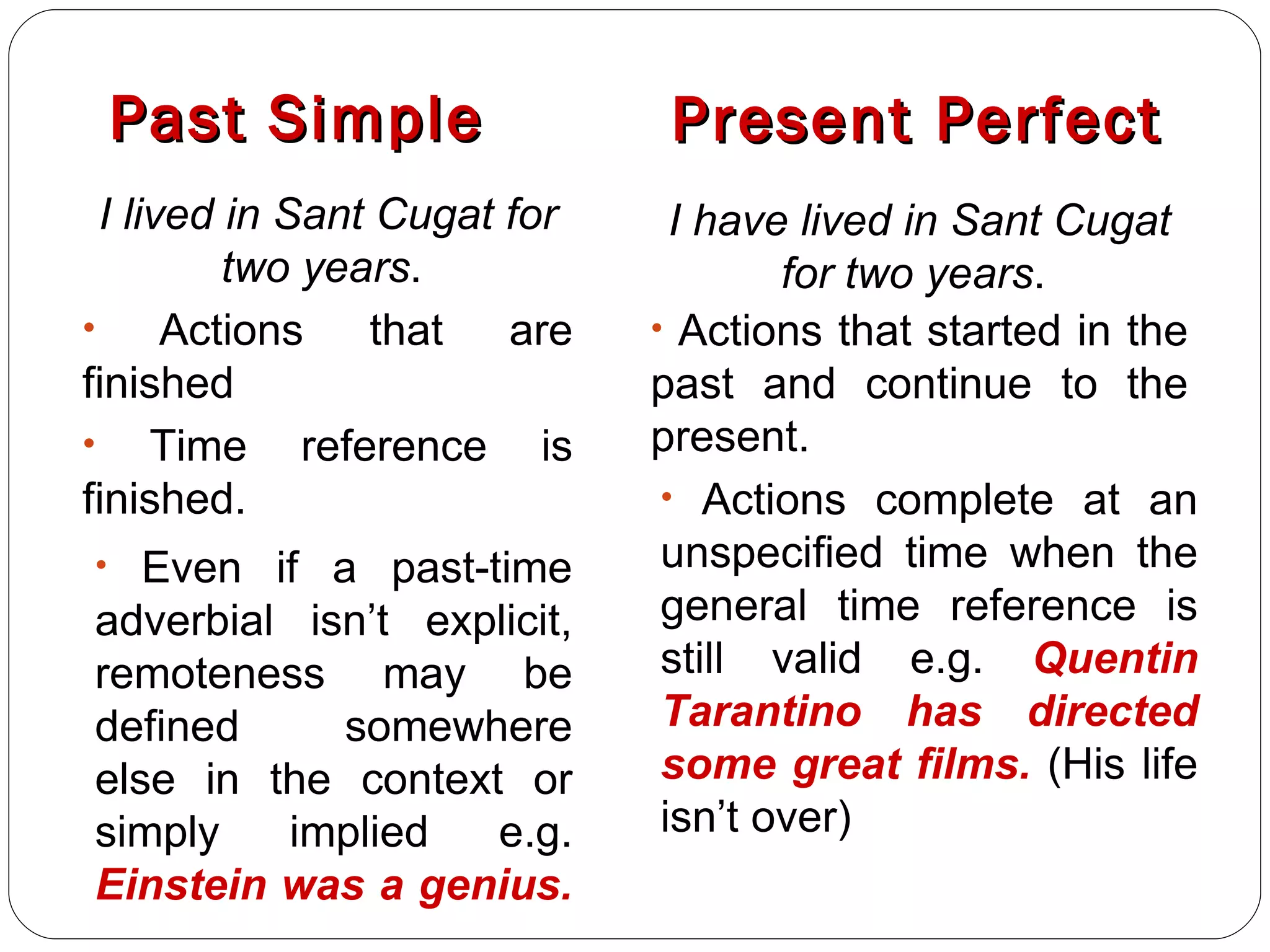 Present Perfect & Past Simple Presentation | PPT