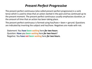 Present Perfect Progressive | PPTX