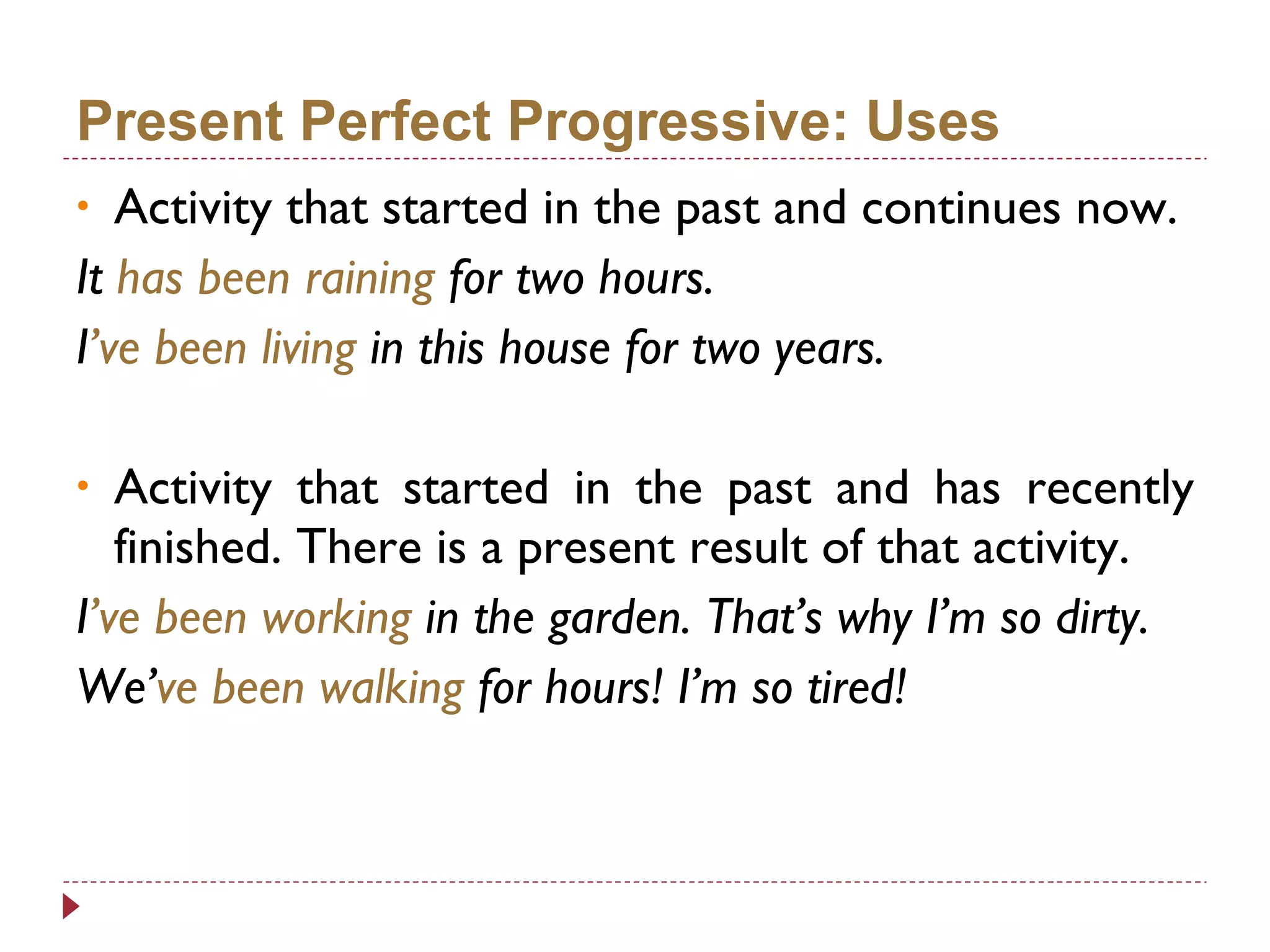 Present Perfect Progressive Presentation | PPT