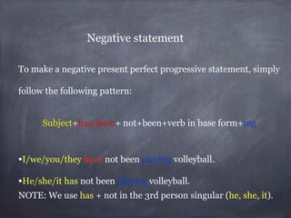 Present perfect progressive tense | PPT | Fitness and Exercise ...