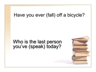 Present Perfect Questions Speaking Activity | PPTX