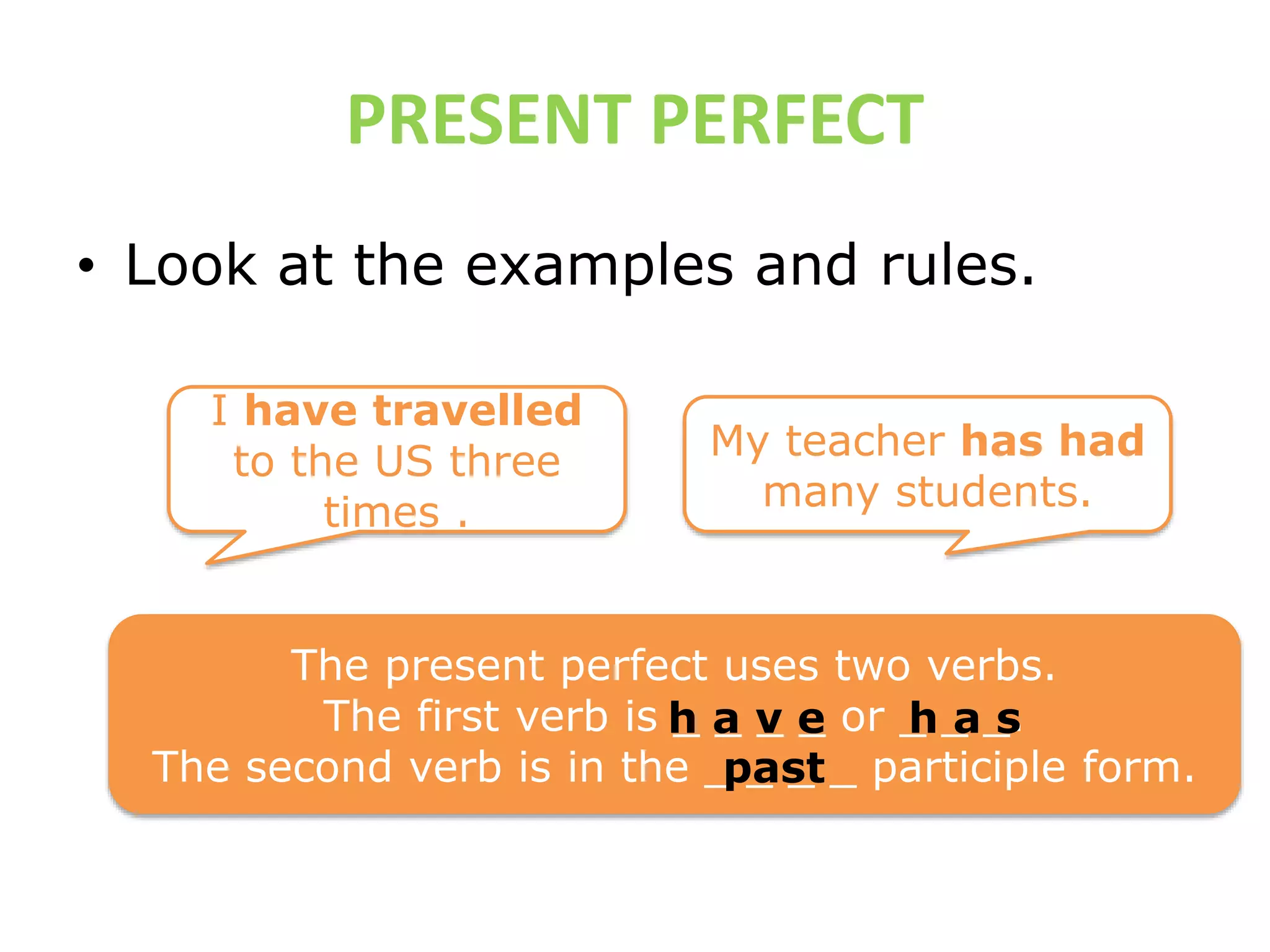 Present perfect review power point | PPTX