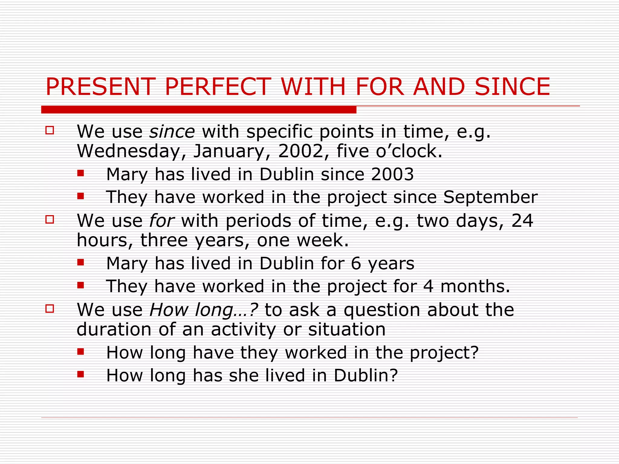 Present Perfect Simple | PPT