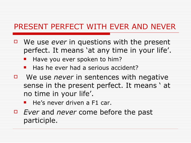 Present Perfect Simple | PPT