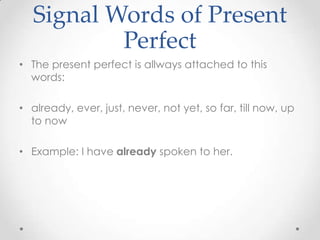 Present perfect simple | PPTX