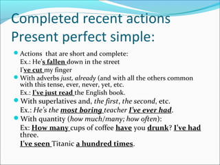 Present perfect simple and continuous upper intermediate | PPT