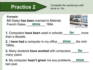 Present perfect since_for | PPS