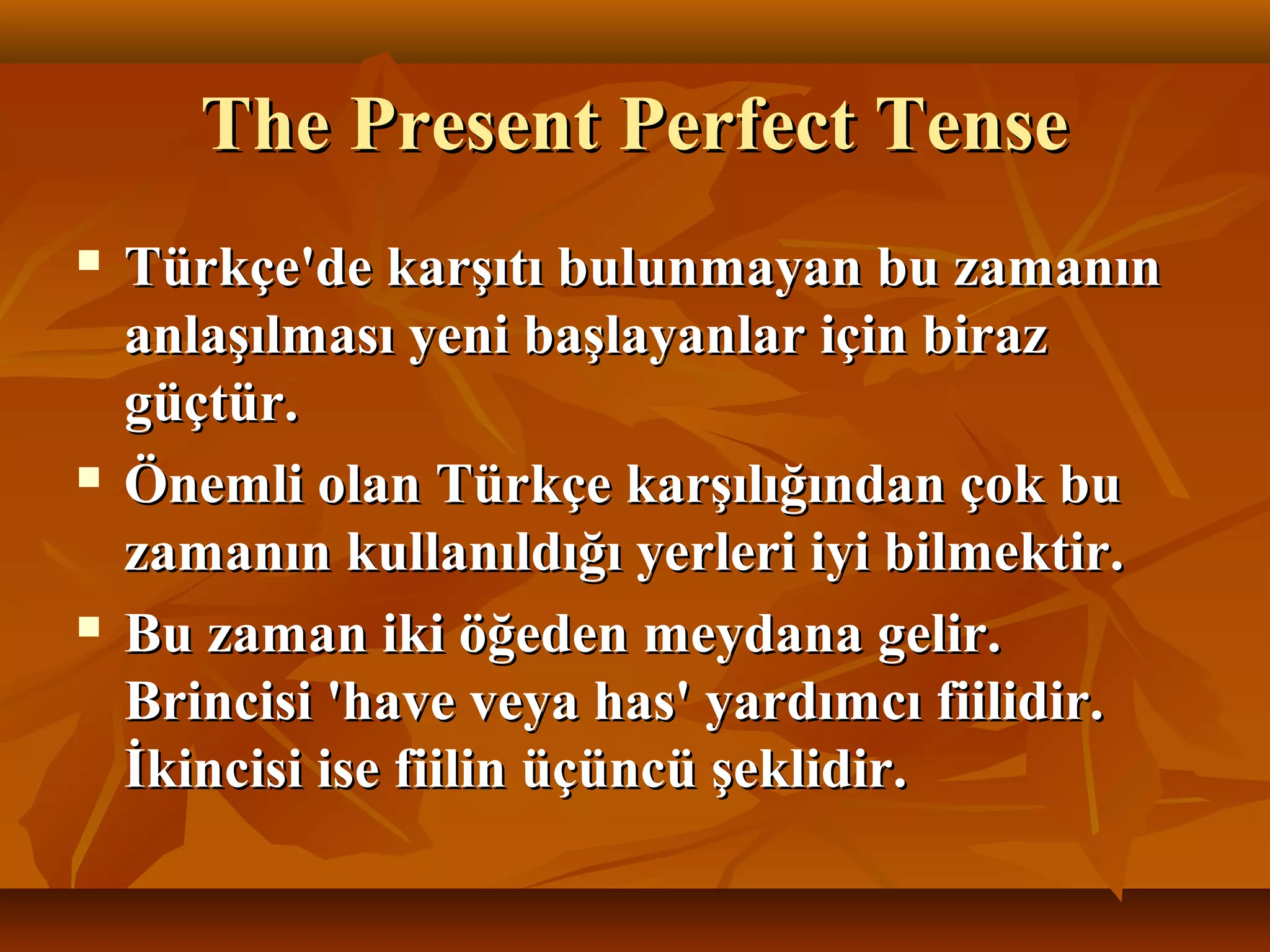 Present perfect tense 1 | PPT
