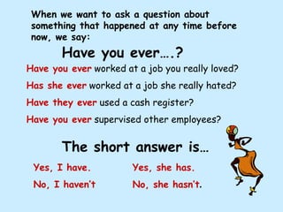 Present perfect tense | PPTX