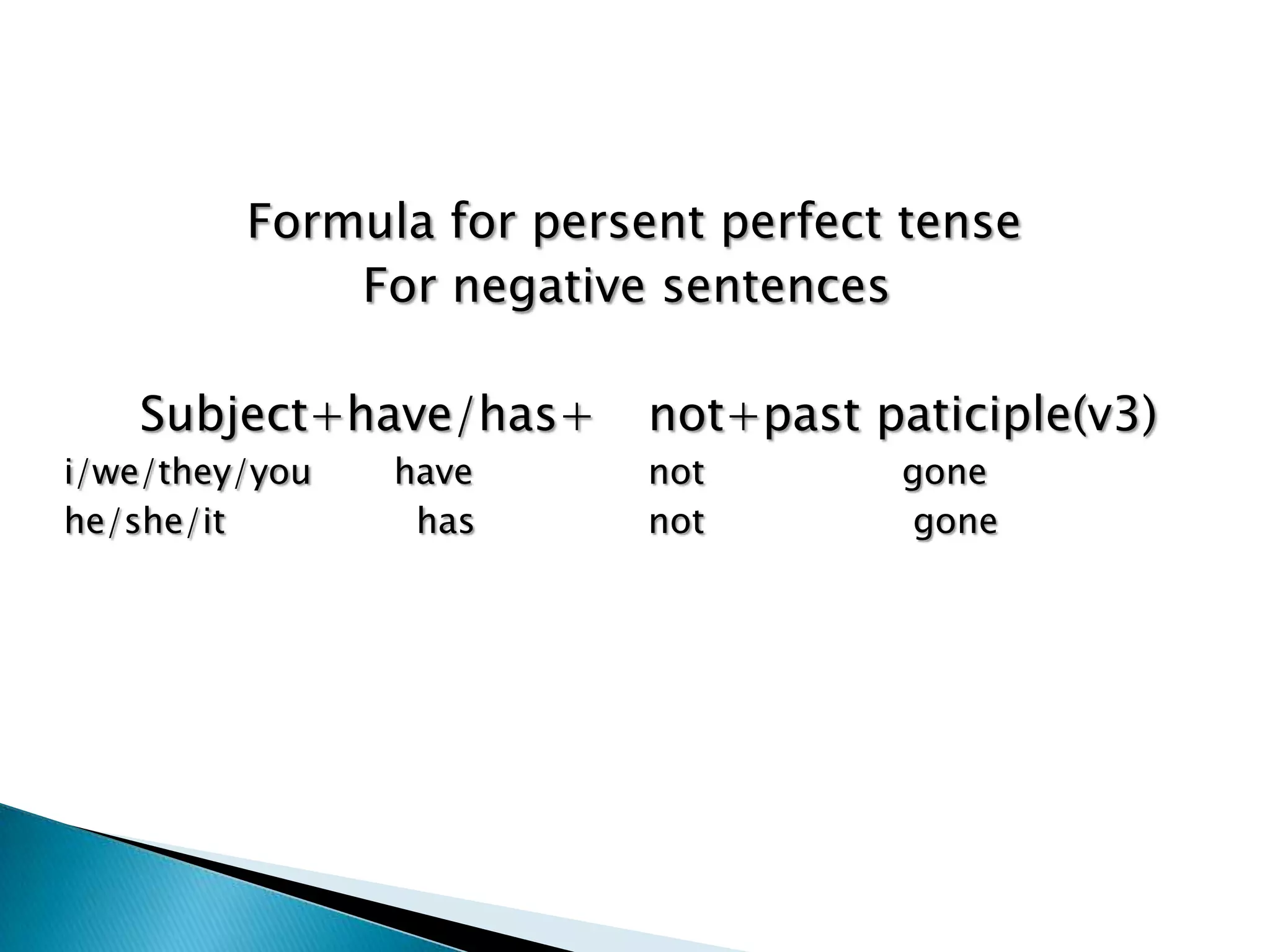 Present perfect tense | PPTX