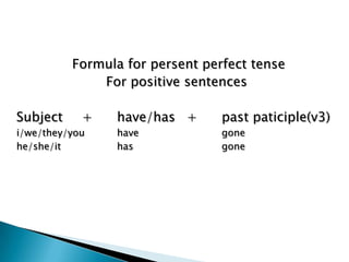 Present perfect tense | PPTX