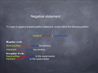 Present perfect tense | PPT