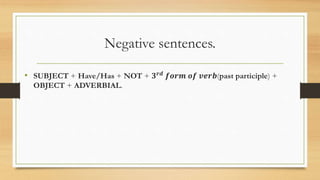 Present perfect tense | PPTX