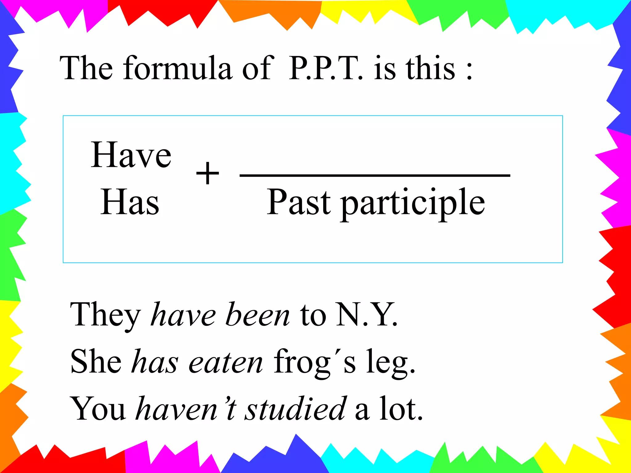 Present perfect tense | PPTX