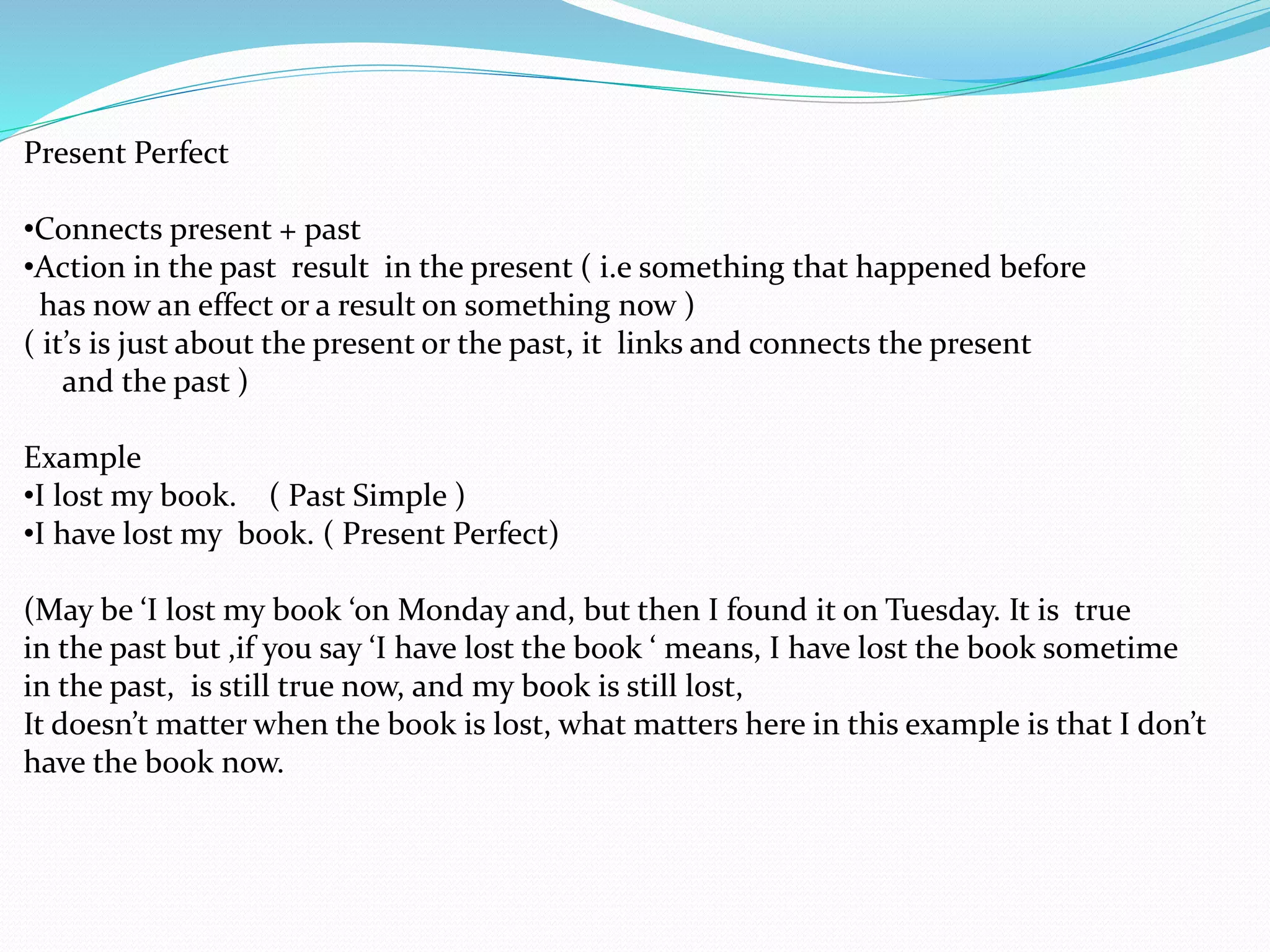 Present perfect tense | PPTX