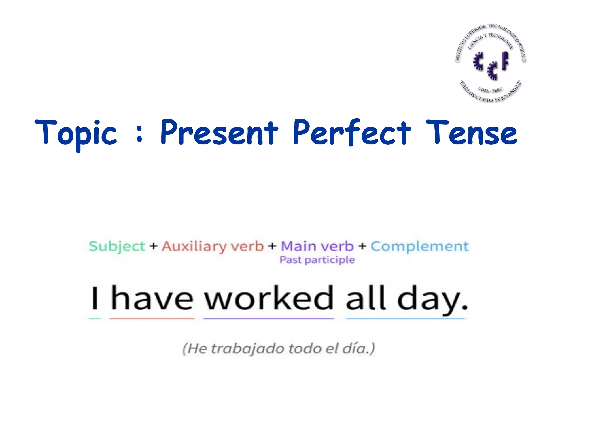 PRESENT PERFECT TENSE-SEMANA1.pdf.trabaj | PDF