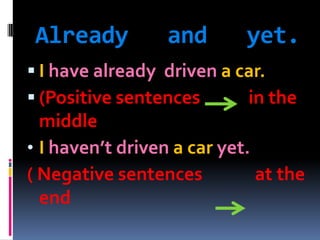 Present perfect tense 2013 | PPTX