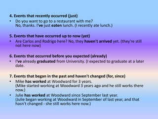 Present perfect tense new | PPTX