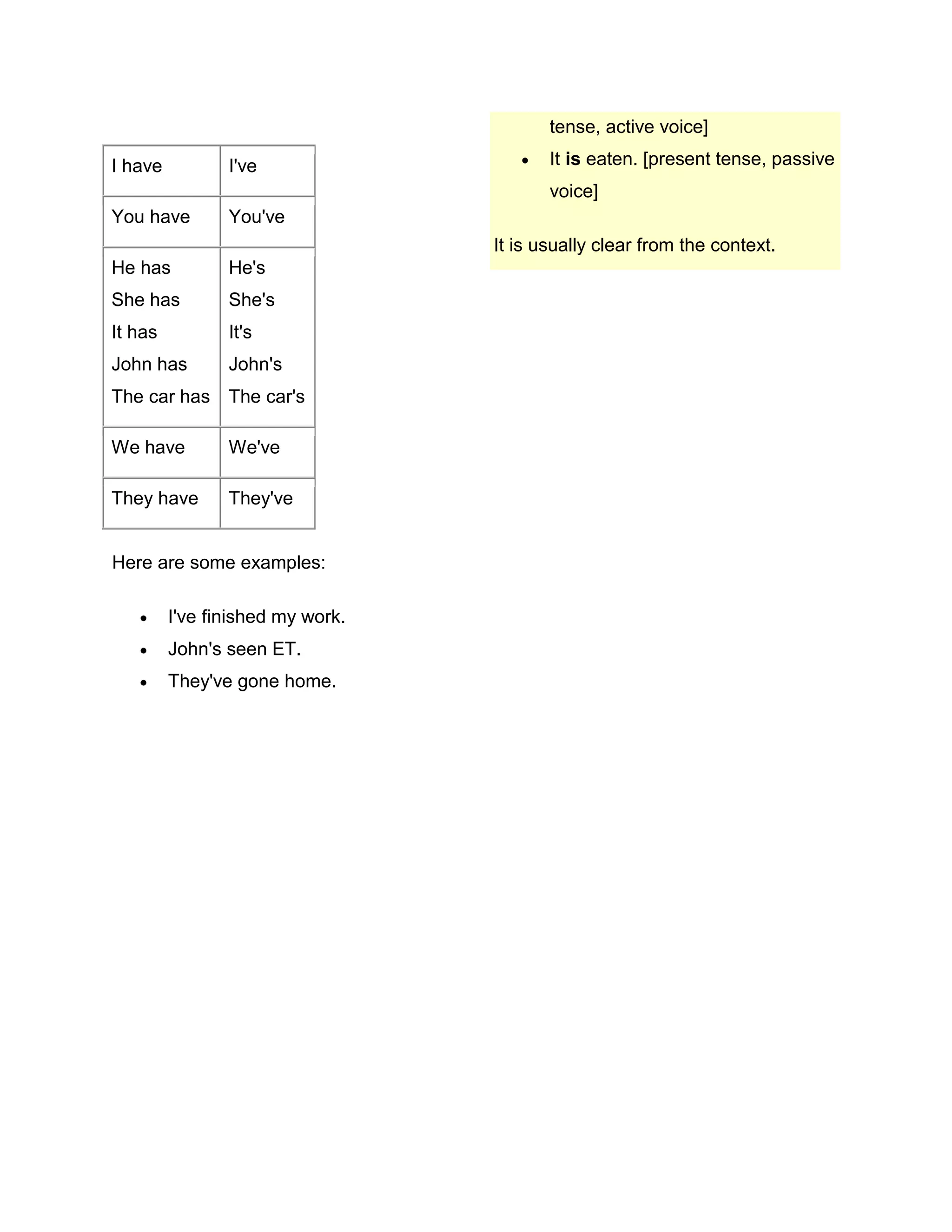 Present perfect tenses | DOCX