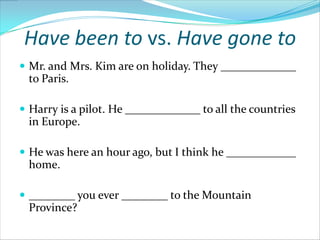 Present perfect tense (simple) 102 | PPTX