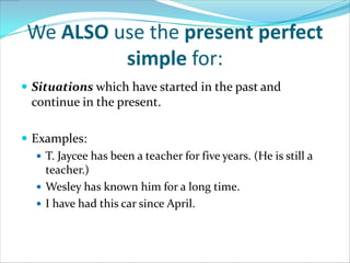 Present perfect tense (simple) 102 | PPTX