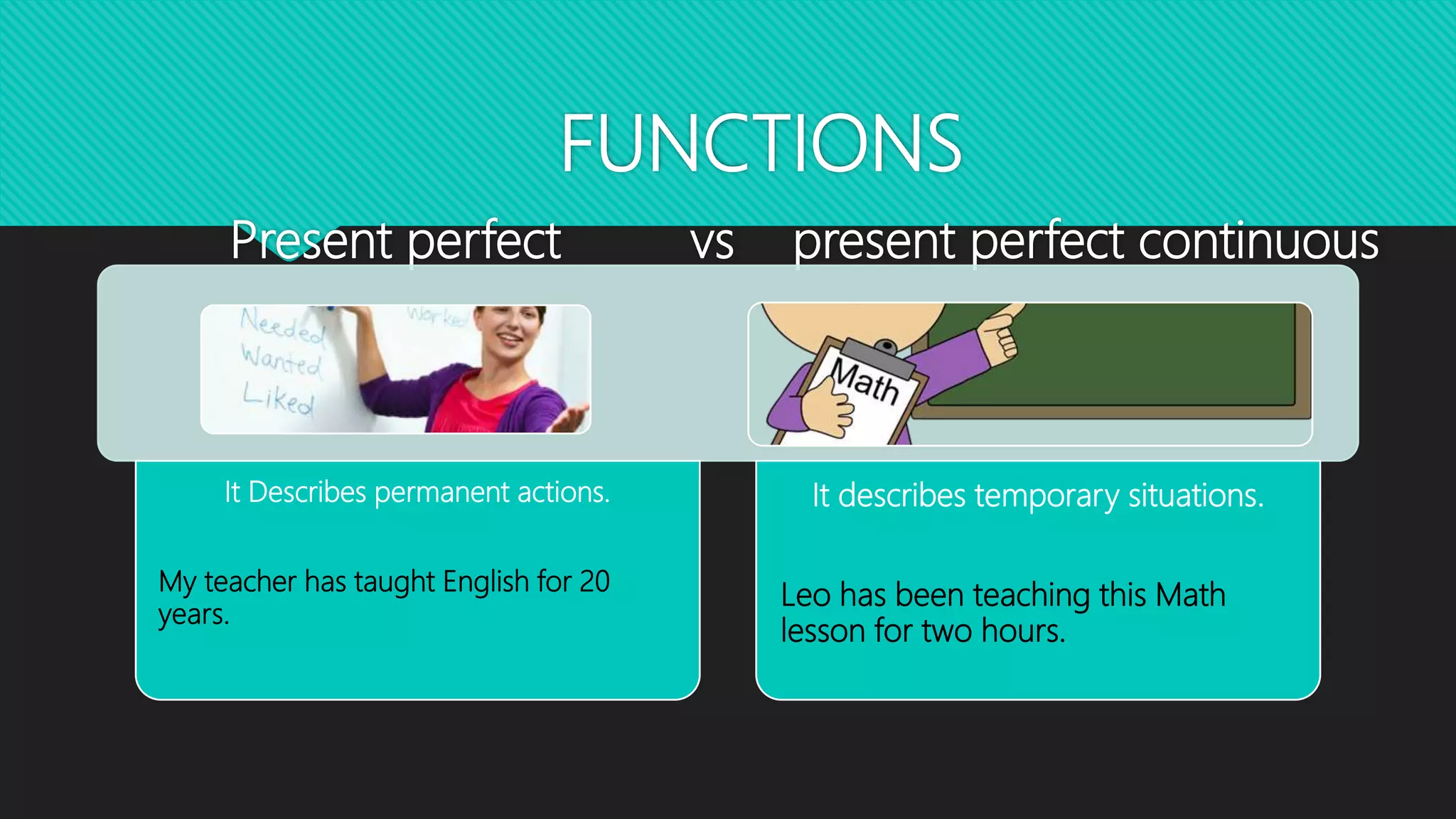 Present perfect tense vs present perfect continous | PPT