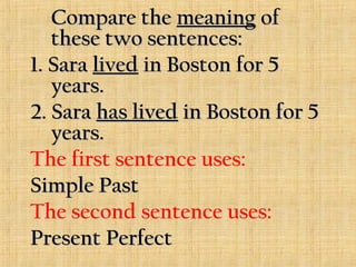 Present perfect vs. past simple | PPT