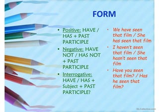 Present Perfect vs Past Simple.pdf for begginner | PPT